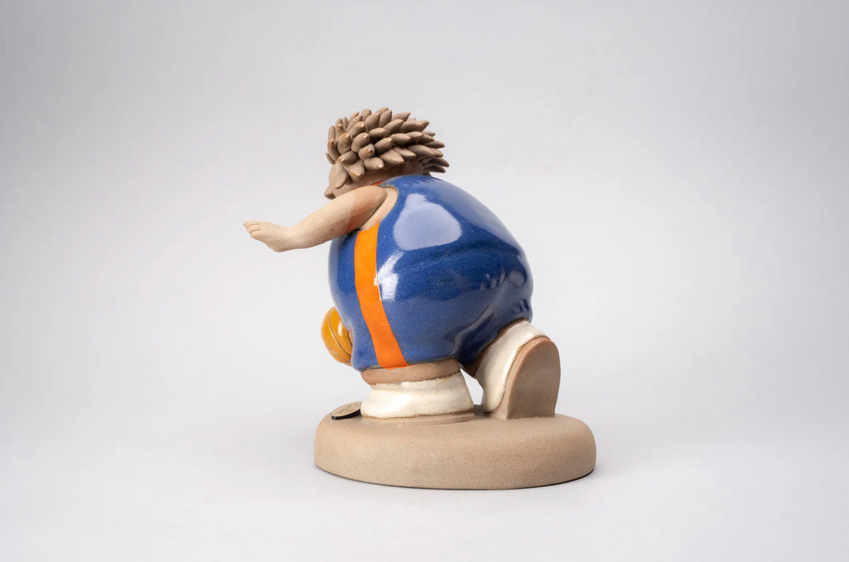 Basketball Star – Handmade Ceramic Sculpture of a Playful Athlete by R ...